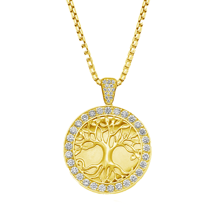 Diamond Tree Of Life Disc Pendant | Armans Fine Jewellery