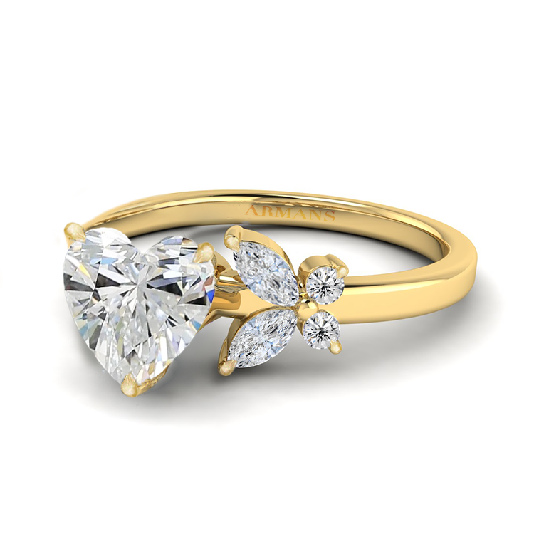 Aria Heart Butterfly Engagement Ring | Armans Fine Jewellery