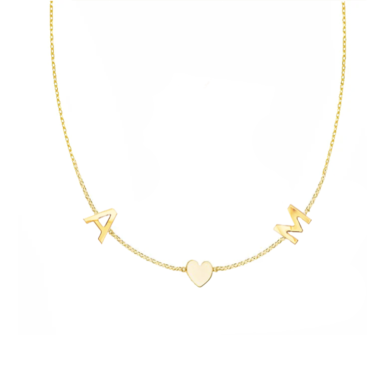 Petite Multi Initial Heart Necklace | Armans Fine Jewellery