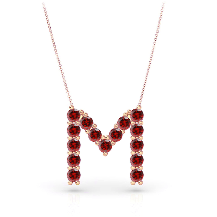 Ruby Initial Pendant | Armans Fine Jewellery