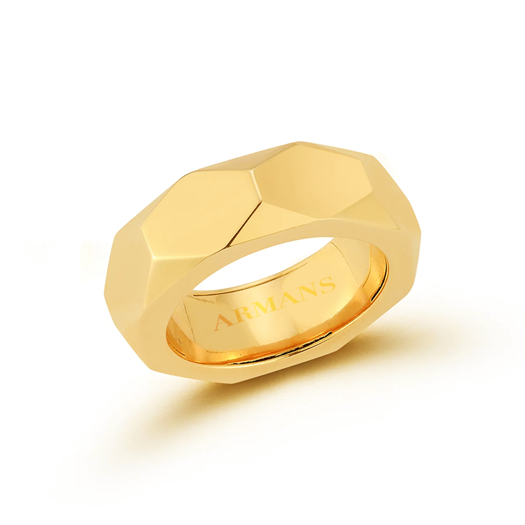 Solid Gold Hexagon Ring | Armans Fine Jewellery