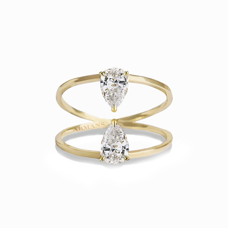 Pearfect Duo Diamond Ring | Armans Fine Jewellery